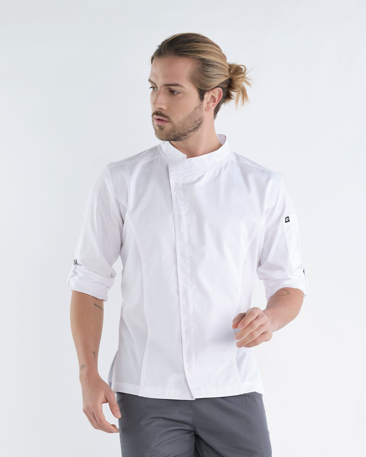 Men's Jacket with Breathable Comfort White